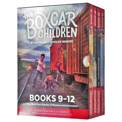 棚车少年9-12册盒装 The Boxcar Children Mysteries 英文原版小说  英语章节桥梁书 美国经典儿童读物 励志故事书籍全套