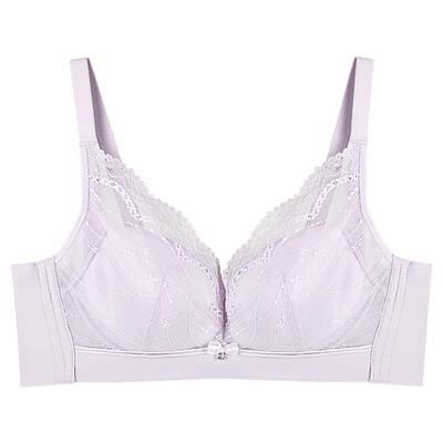 好波内衣女记忆软钢圈薄氧气杯桑蚕丝内杯透气大胸显小胸罩HW2504