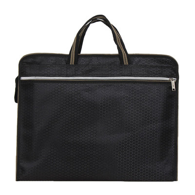 杰利手提文件袋a4立体开会帆布包