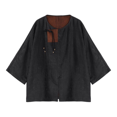 桑蚕丝中国风上衣新款