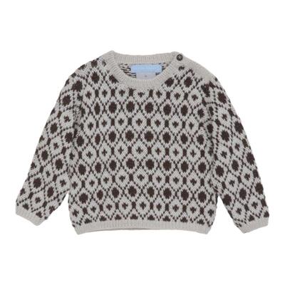 7Z little现货丹麦serendipity FW24儿童有机棉花纹毛衣背带裤