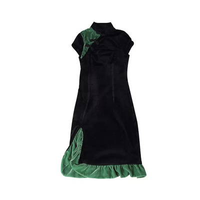 复古慵懒风90s拼接弹力针织抹胸两色