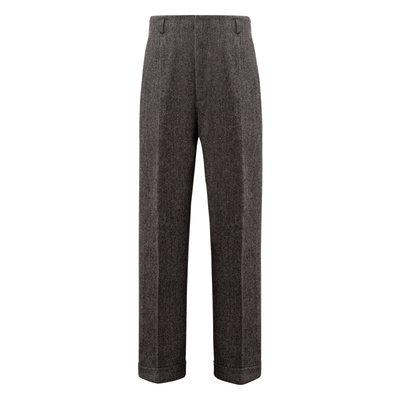 1930s全羊毛粗纺人字纹西裤