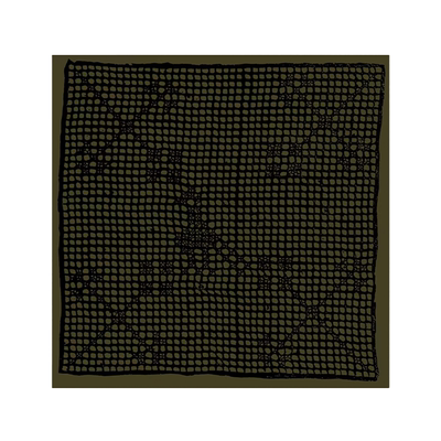 SecondMoon夏季时髦墨西哥中古图案小方巾丝巾系脖高级感围脖头巾