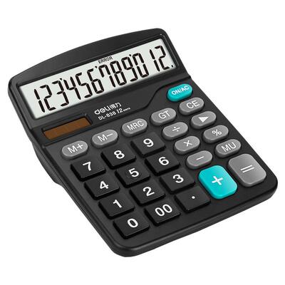 得力838桌面计算器屏幕12位财务