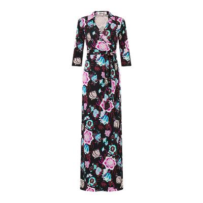 [新品首降 100%真丝]DVF2026春夏新款度假柳枝花卉裹身裙DW4T012