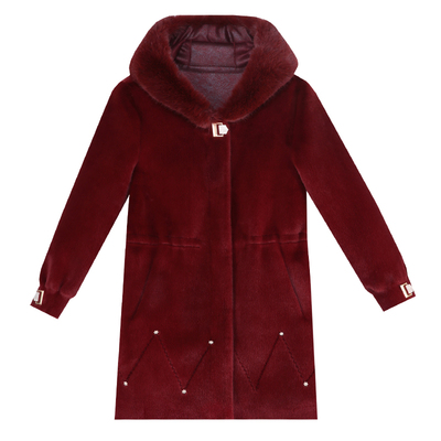 50多岁妈妈羊毛呢外套秋冬季加厚