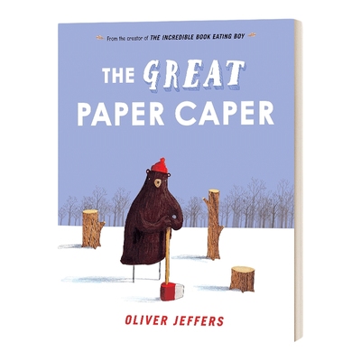 英文原版 The Great Paper Caper 大熊的纸飞机 精装大开本收藏版 培养生态环保意识 Oliver Jeffers奥利弗杰弗斯 进口英语书籍