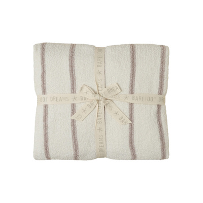 Barefoot Dreams COZYCHIC PINSTRIPE BLANKET 毛毯 灰褐色REVOLV