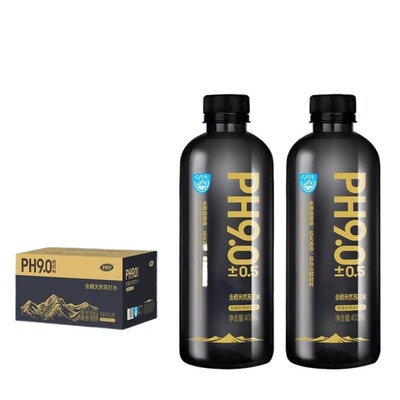 含硒天然苏打水400ml*24瓶整/箱原味PH9.0弱碱性黄金饮用瓶装饮料