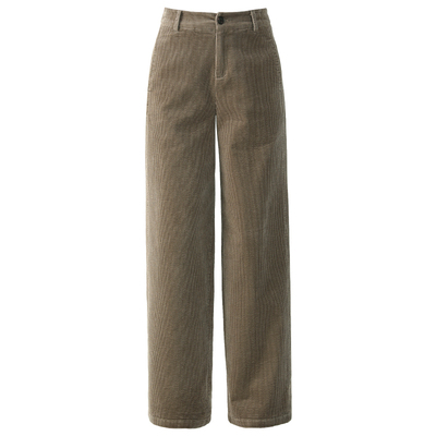 春四季复古灯芯绒阔腿裤女直筒裤