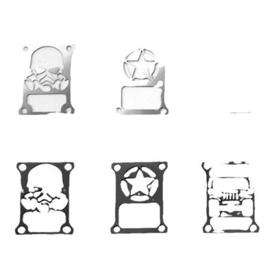 GRC SCX10三代牧马人尾灯装饰片 生化人/美队/吉普车 logo#G166L