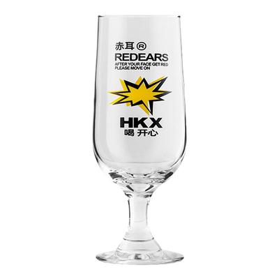 赤耳喝开心高脚啤啤酒赤耳开心