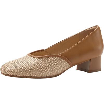 Bata浅口单鞋女2026夏季商场新款时尚优雅编织粗跟单鞋ABU33BQ6