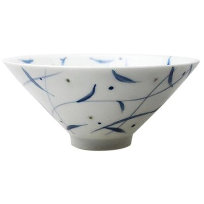 九土手绘青花釉里红素雅日式面碗