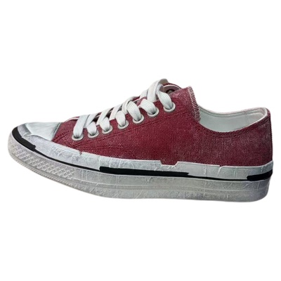 SHEENSEA春季复古做旧女帆布鞋