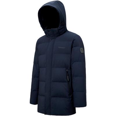 波司登休闲可拆帽中长款羽绒服厚