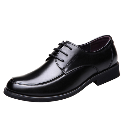 老人头皮鞋男真皮商务休闲爸爸鞋