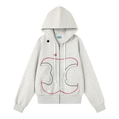 CryingCenter 3c苹果口袋女短拉链薄绒卫衣 男女款 哭喊中心