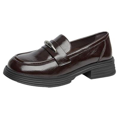 戈美其商场同款乐福鞋女厚底