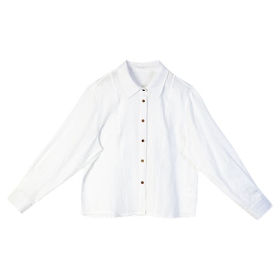 Bruland宽松亚麻设计感衬衫女