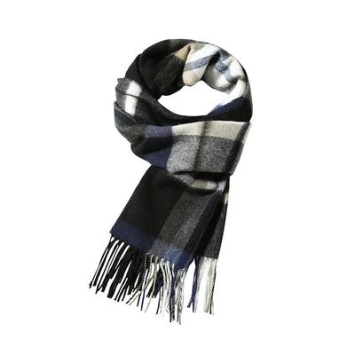 cacuss秋冬苏格兰格纹纯羊毛围巾