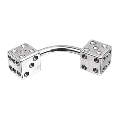 Shinma钛钢骰子眉钉土酷朋克