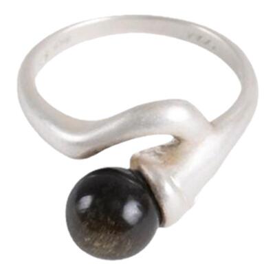 黑玛瑙开口戒指黑玛瑙