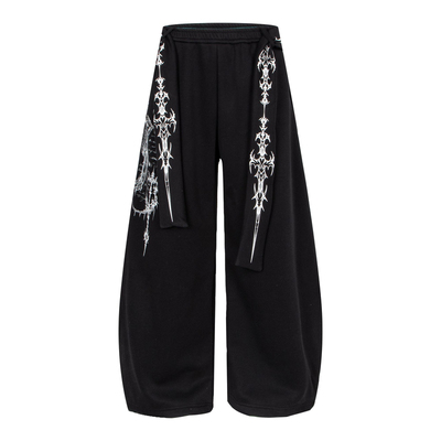 美式复古嘻哈街舞宽松阔腿休闲裤