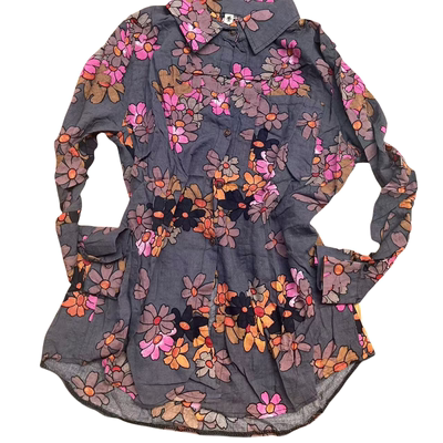 宽松休闲欧货长袖棉麻衬衣