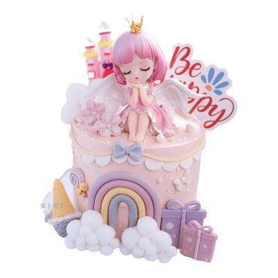 蛋糕蜜雪儿公主摆件天鹅生日派对