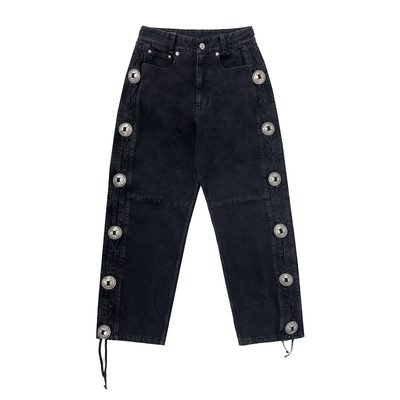 ProjectGR联名侧边金属扣牛仔裤