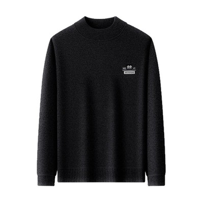 高端半高领毛衣男加厚加绒保暖