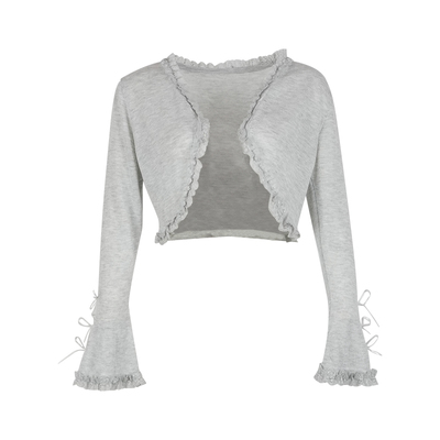 CLOUDSEASON芭蕾风花边开衫外搭开衫配吊带开衫女薄款开衫薄款女