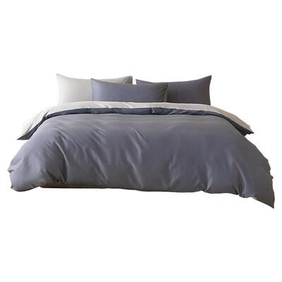 水星家纺A类全棉被套单件100%纯棉简约被子罩家用素色床品25新品