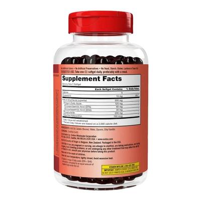 美国直邮Kirkland科克兰krill oil 磷虾油平衡营养 500mg 180粒