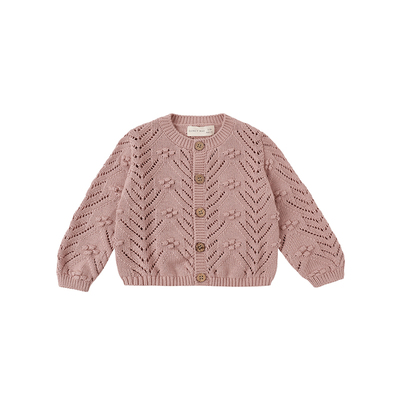 QuincyMae女童手工针织开衫