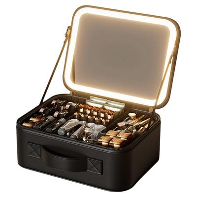 高级LED带镜子补妆化妆包便携式