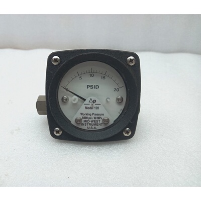 MidWest Instruments 120AA00OO Differential Pressure Gauge 60