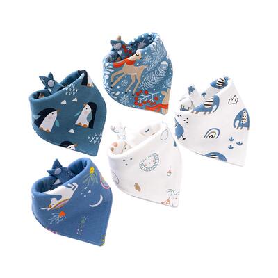 千奇宝贝纯棉三角口水巾