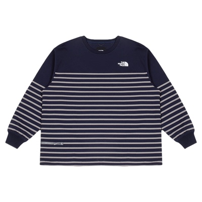 北面UE设计师款男纯棉条纹T恤