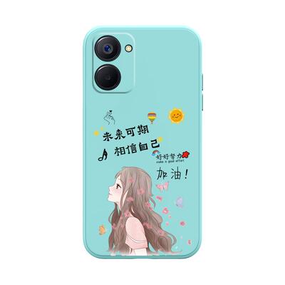 oppo真我v20液态硅胶少女保护壳