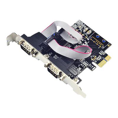 西霸E1-PCE99100-2S PCI-E转串口扩展卡2口COM拓232九针 ASIX芯片