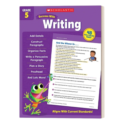 英文原版 Scholastic Success with Writing Grade 5 学乐成功系列写作练习册五年级 英文版 进口英语原版书籍