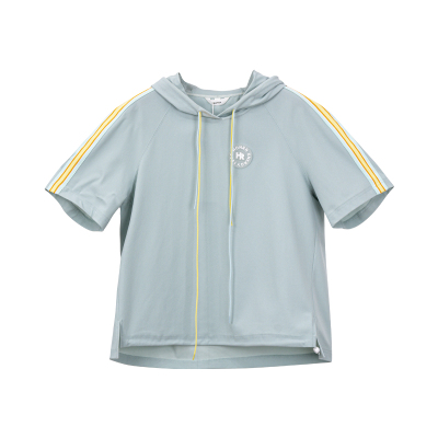 HONRN/红人短款连帽套头短袖上衣