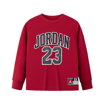 Jordan童装儿童经典长袖t恤2026秋季男大童中通上衣JD2332076