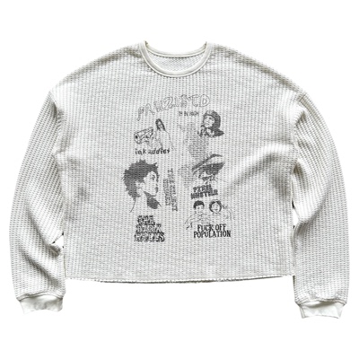 Erole “罪恶救赎” 粗纹编织 华夫格数码印花套头卫衣