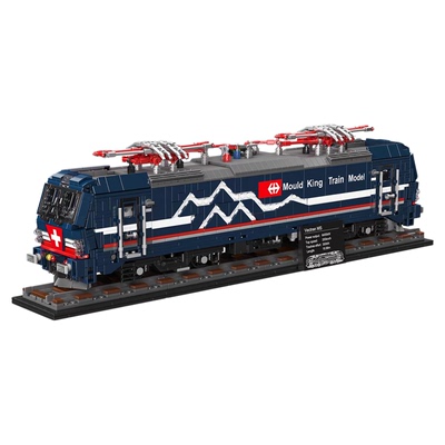 国产积木高砖西门子火车拼装模型