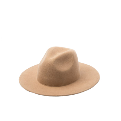 百搭帽子礼帽女羊毛法式平檐秋冬