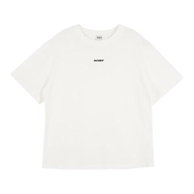 A21女装针织宽松圆领落肩短袖T恤